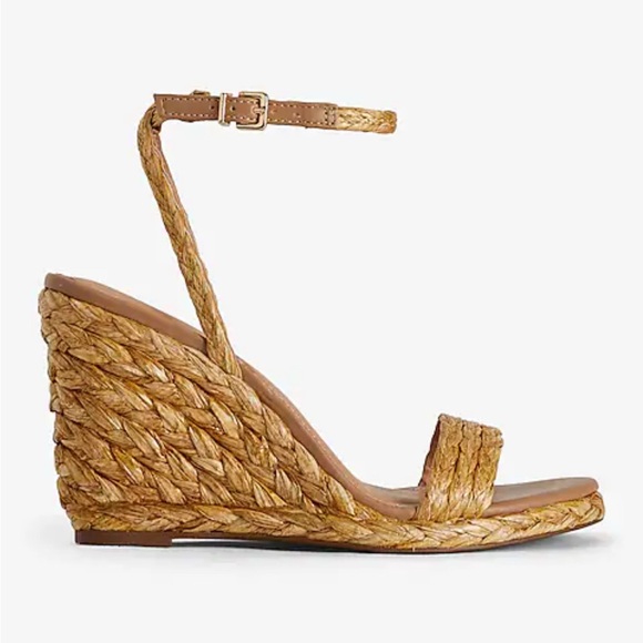 Express | Shoes | Woven Straw Wedge Sandals | Poshmark